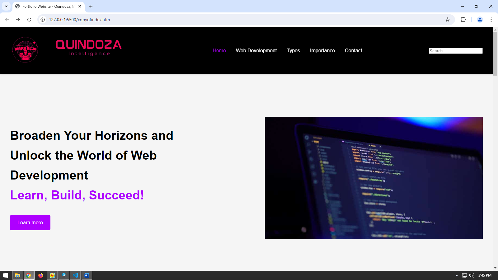 Landing Page - Quindoza, Mark Aljo P.
